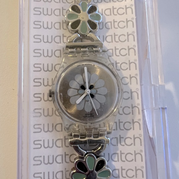 Swatch | Accessories | Swatch Watch Nib Silver Flower Links | Poshmark